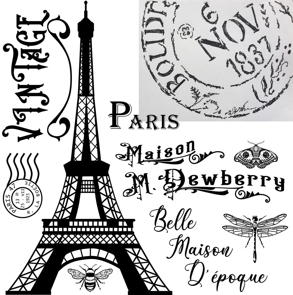 12x12" Paris Stencil – Dewberry U