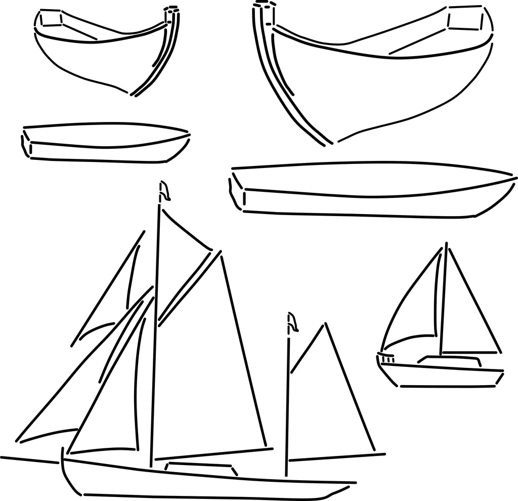 12x12" Boats Stencil – Dewberry U