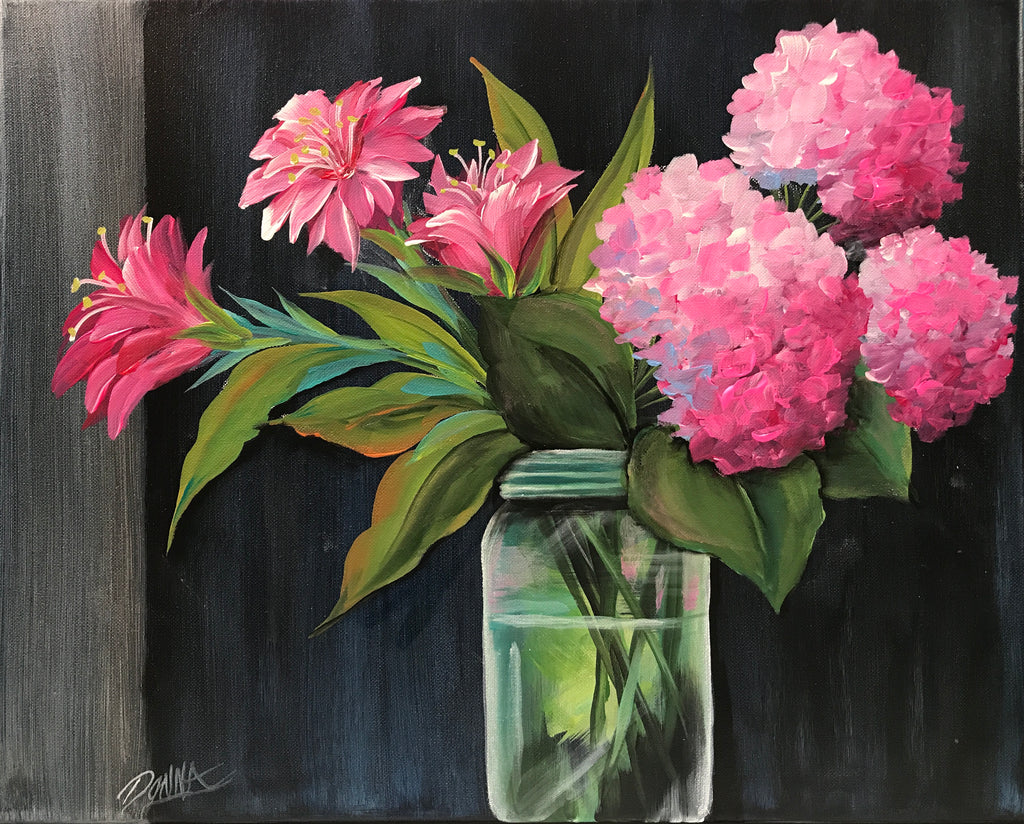 Jar of Pink Flowers Downloadable Video Lesson – Dewberry U