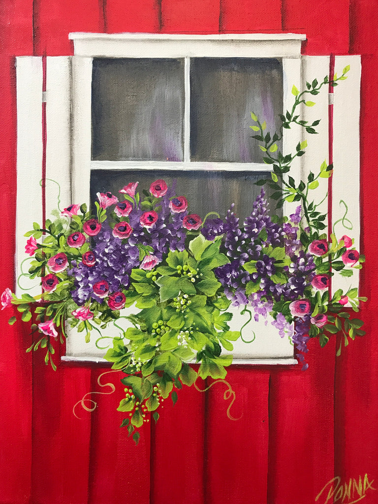 Red Window Flower Box Downloadable Video Lesson – Dewberry U