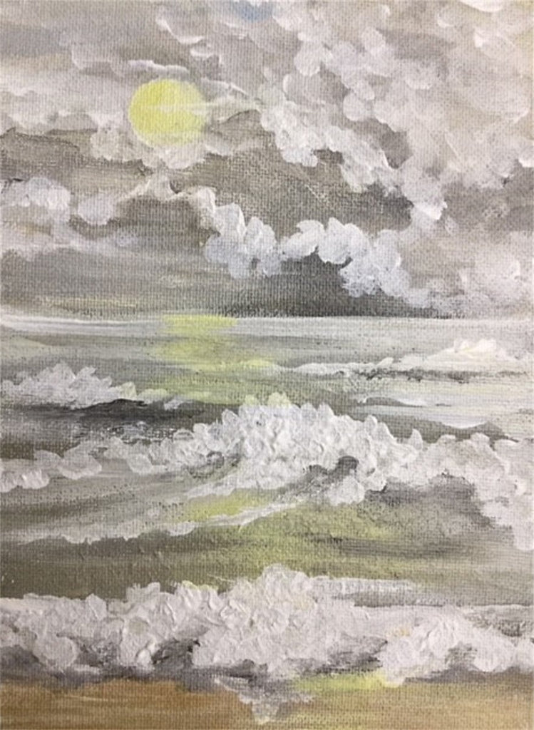 Mini Canvas - Tone on Tone Seascape Downloadable Video Lesson – Dewberry U